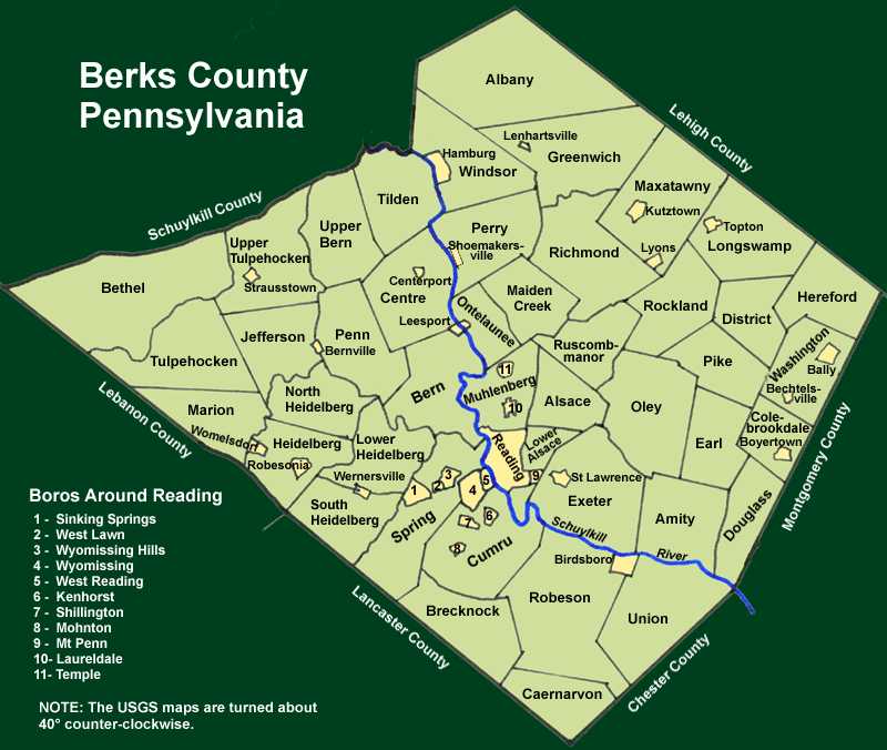 Berks County Township Map - Zoning Map Berks County Township Map - Zoning Map